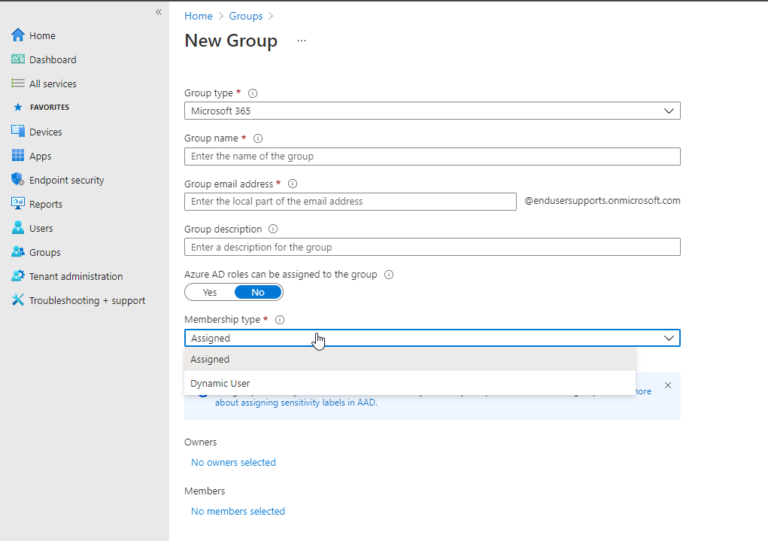 Groups Overview in Intune – endusersupports.com